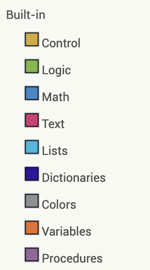 MIT App Inventor Built-in Blocks